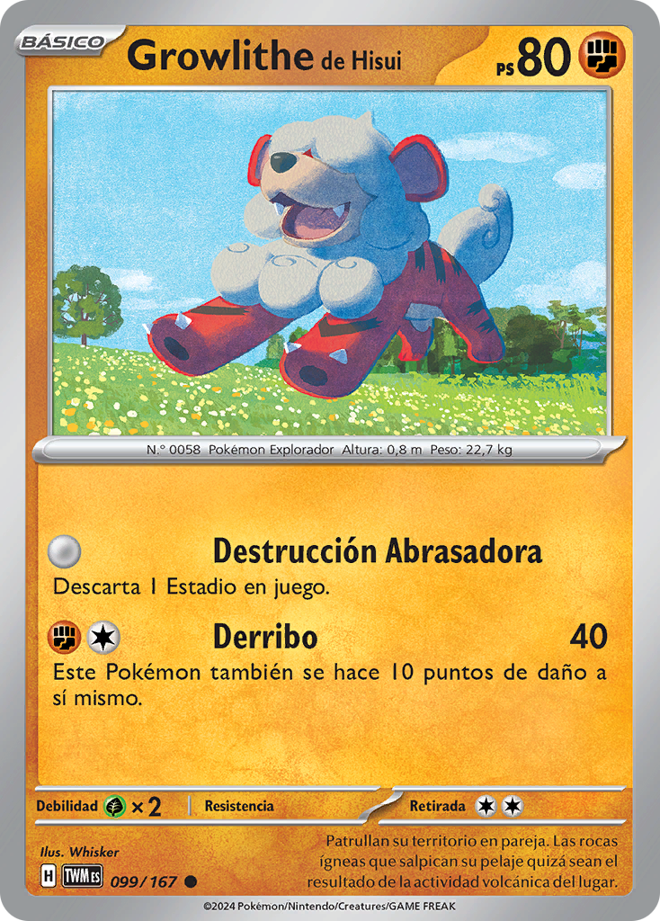 Growlithe de Hisui (Mascarada Crepuscular TCG) - WikiDex, la ...