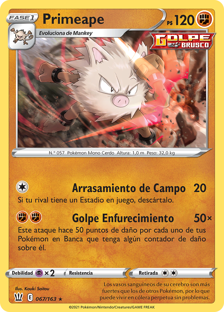 Primeape (Estilos de Combate TCG) - WikiDex, la enciclopedia Pokémon