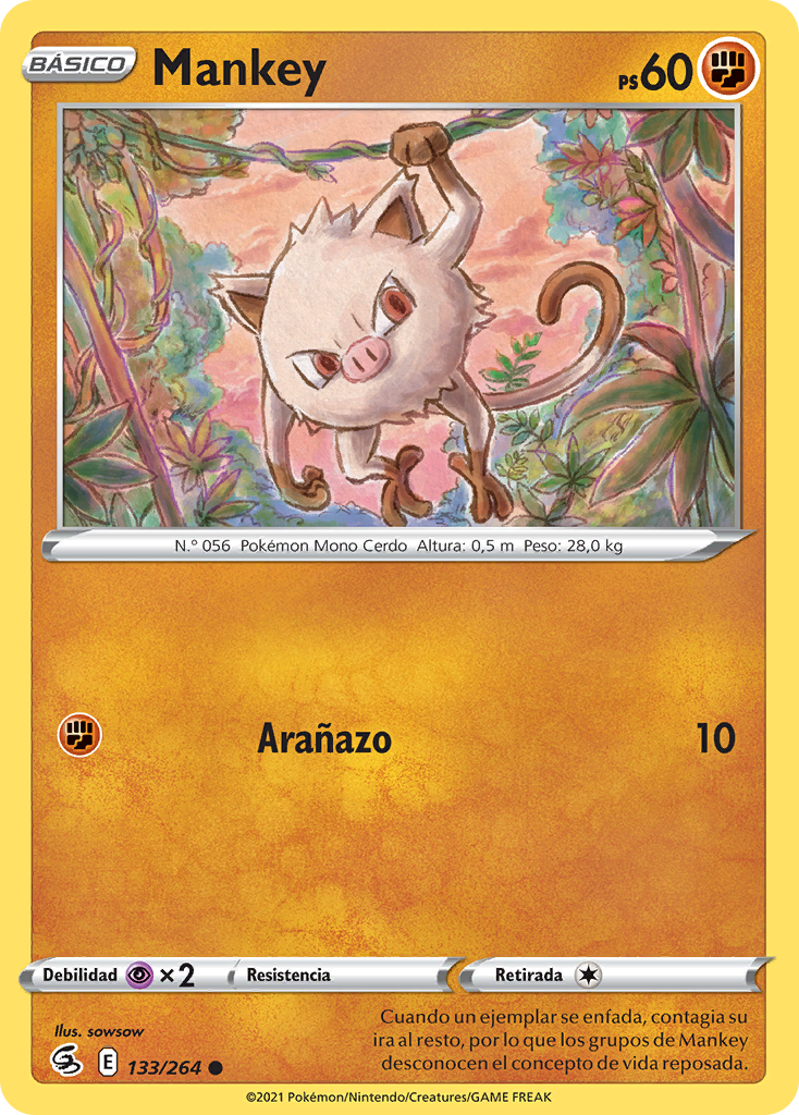Mankey (Golpe Fusión TCG) - WikiDex, la enciclopedia Pokémon