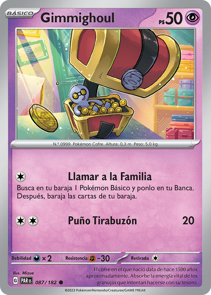 Gimmighoul (Brecha Paradójica 87 TCG) - WikiDex, la enciclopedia Pokémon