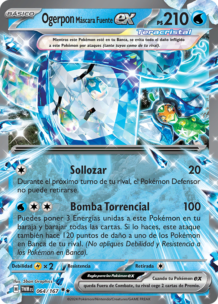 Ogerpon Máscara Fuente ex (Mascarada Crepuscular TCG) - WikiDex, la ...