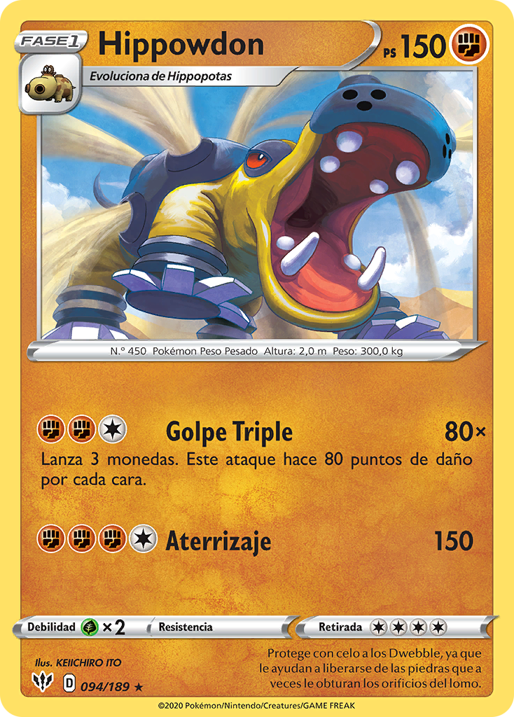 Hippowdon (Oscuridad Incandescente TCG) - WikiDex, la enciclopedia Pokémon