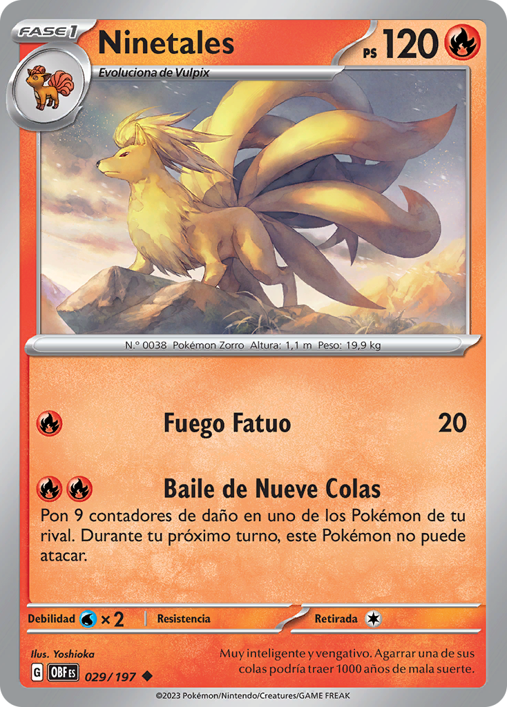 Ninetales (Llamas Obsidianas TCG) - WikiDex, la enciclopedia Pokémon