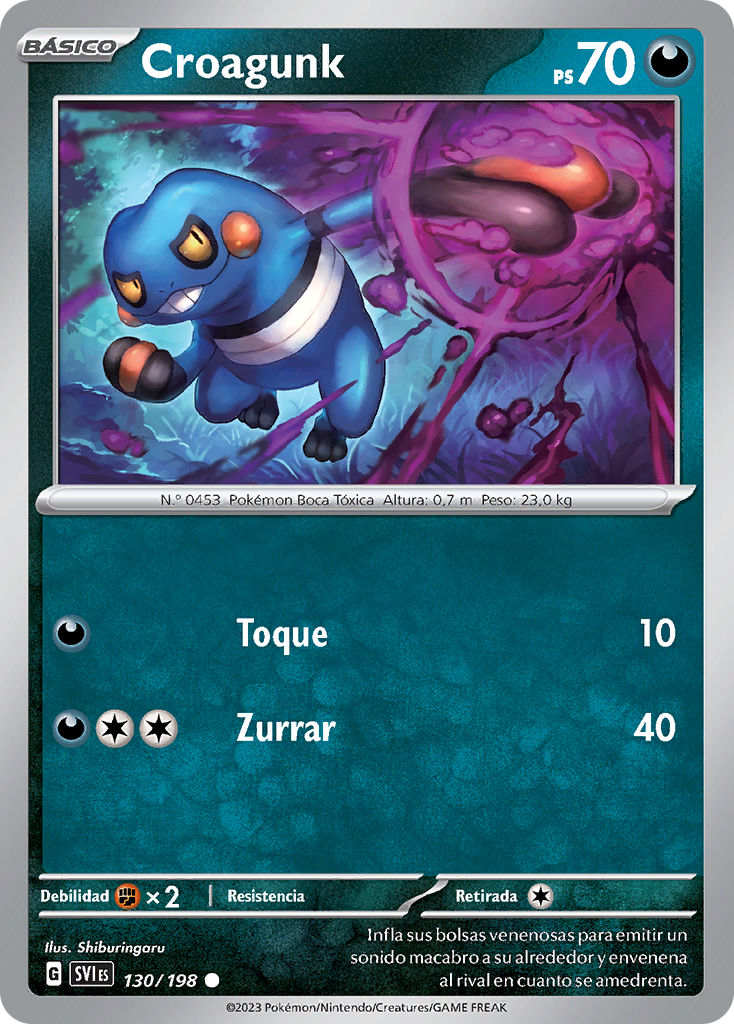 Croagunk (Escarlata y Púrpura TCG) - WikiDex, la enciclopedia Pokémon