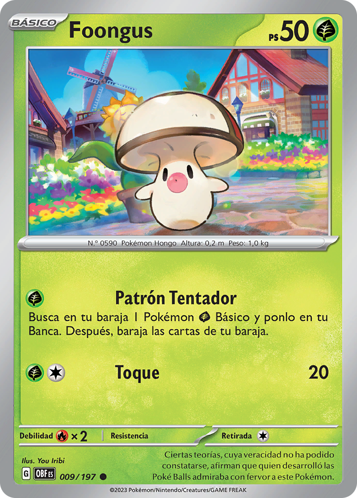 Foongus (Llamas Obsidianas TCG) - WikiDex, la enciclopedia Pokémon