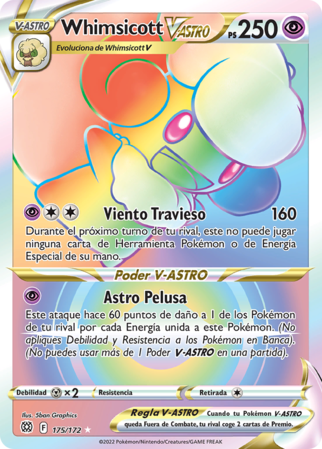Whimsicott V-ASTRO (Astros Brillantes TCG) - WikiDex, la enciclopedia ...