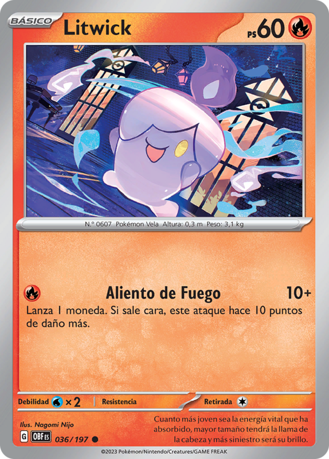 Litwick (Llamas Obsidianas TCG) - WikiDex, la enciclopedia Pokémon