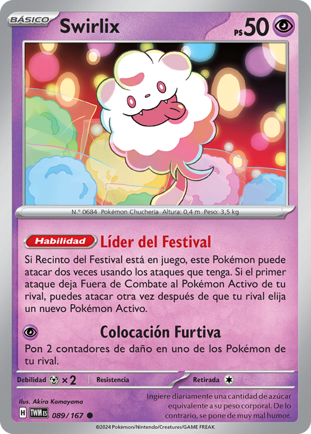 Swirlix (Mascarada Crepuscular TCG) - WikiDex, la enciclopedia Pokémon