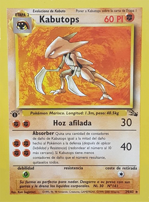 Kabutops (Fósil TCG) - WikiDex, la enciclopedia Pokémon