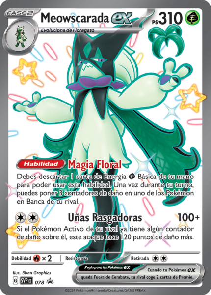 Meowscarada ex (Evoluciones en Paldea TCG) - WikiDex, la enciclopedia Pokémon
