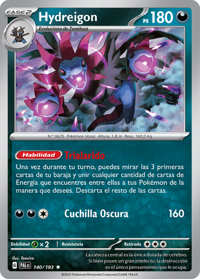 Hydreigon (Evoluciones en Paldea TCG) - WikiDex, la enciclopedia Pokémon