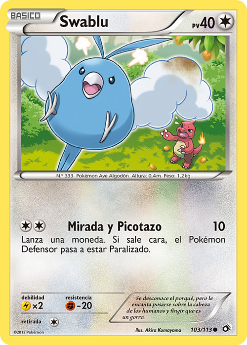 Swablu (Tesoros Legendarios TCG) - WikiDex, la enciclopedia Pokémon