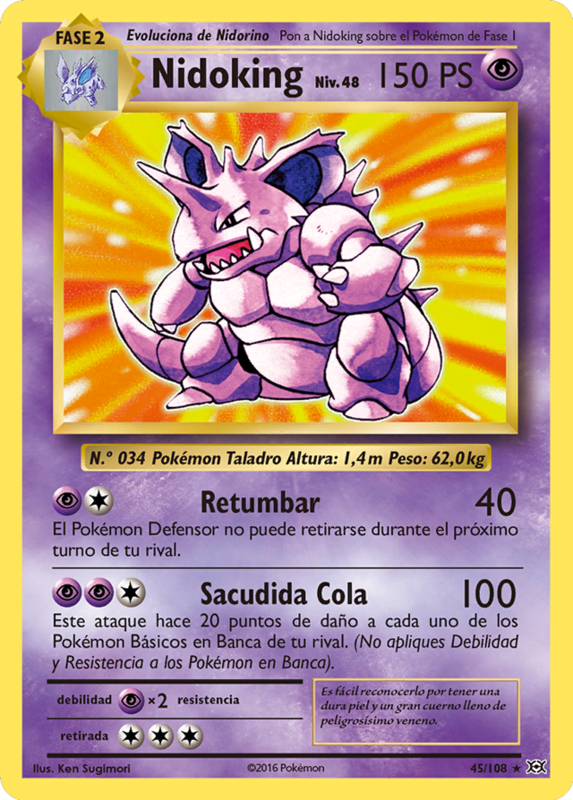 Nidoking (Evoluciones TCG) - WikiDex, la enciclopedia Pokémon