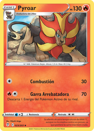 Litleo (Cielos Evolutivos TCG) - WikiDex, la enciclopedia Pokémon