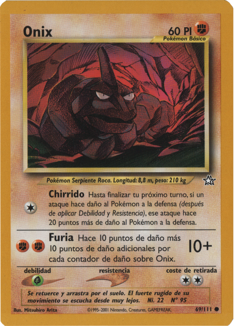 Onix (Neo Génesis TCG) - WikiDex, la enciclopedia Pokémon