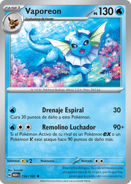 Vaporeon (151 TCG) - WikiDex, la enciclopedia Pokémon