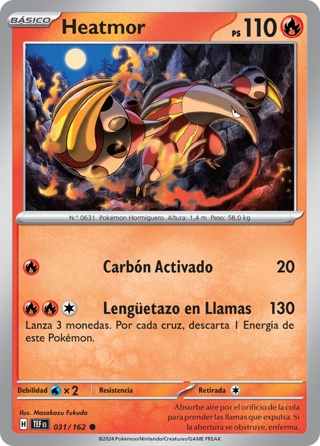 Heatmor (Fuerzas Temporales TCG) - WikiDex, la enciclopedia Pokémon