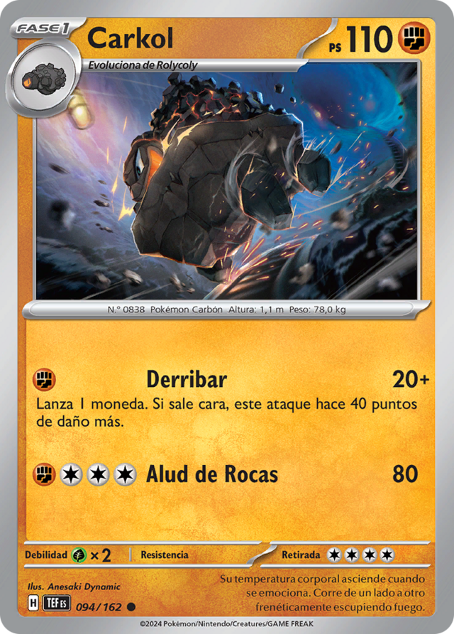 Carkol (Fuerzas Temporales TCG) - WikiDex, la enciclopedia Pokémon