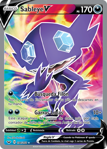 Sableye V (Espada y Escudo TCG) - WikiDex, la enciclopedia Pokémon