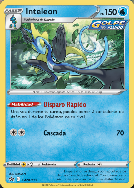 Inteleon (Reinado Escalofriante TCG) - WikiDex, la enciclopedia Pokémon