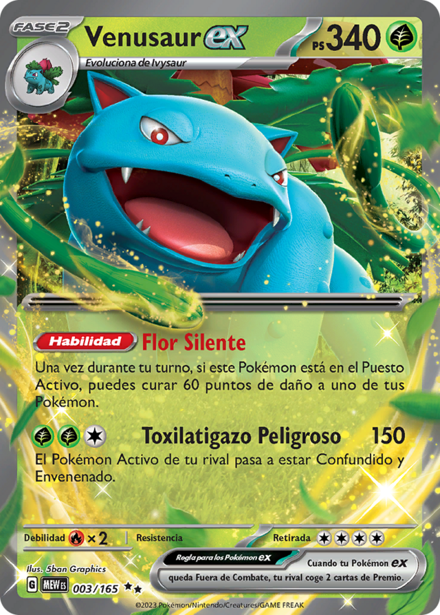 Venusaur ex (151 TCG) - WikiDex, la enciclopedia Pokémon