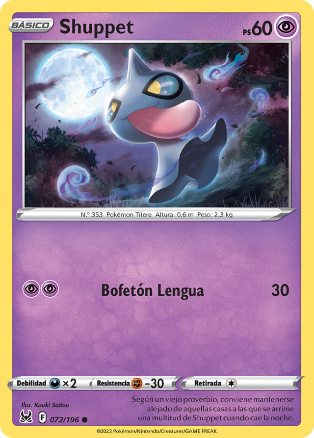 Shuppet (Origen Perdido TCG) - WikiDex, la enciclopedia Pokémon