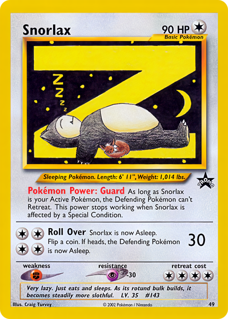 Snorlax (WoTC Promo TCG) - WikiDex, la enciclopedia Pokémon