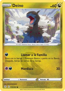 Deino (Cielos Evolutivos TCG) - WikiDex, la enciclopedia Pokémon