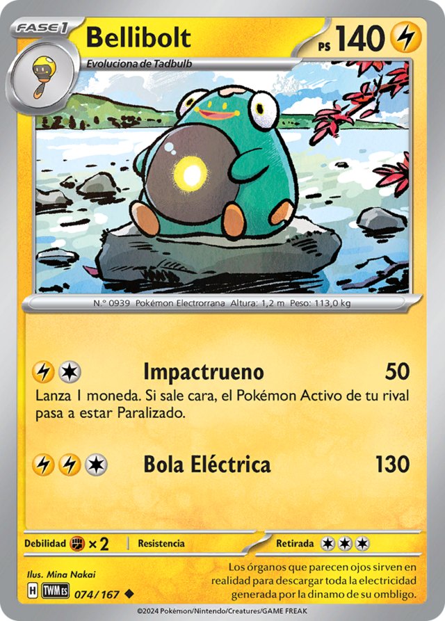 Bellibolt (Mascarada Crepuscular TCG) - WikiDex, la enciclopedia Pokémon