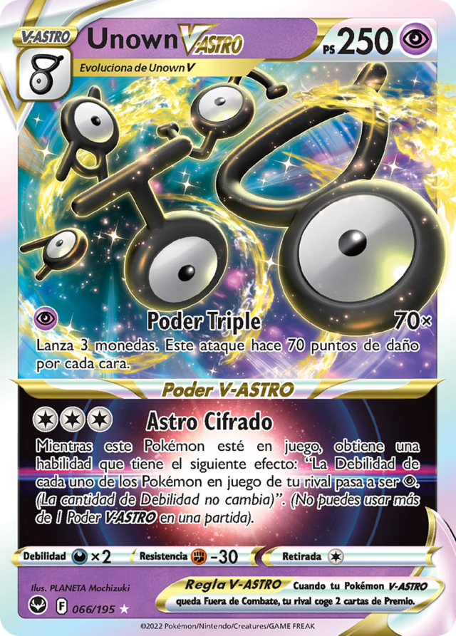 Unown V-ASTRO (Tempestad Plateada TCG) - WikiDex, la enciclopedia Pokémon