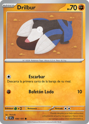 Drilbur (Chispas Fulgurantes TCG) - WikiDex, la enciclopedia Pokémon