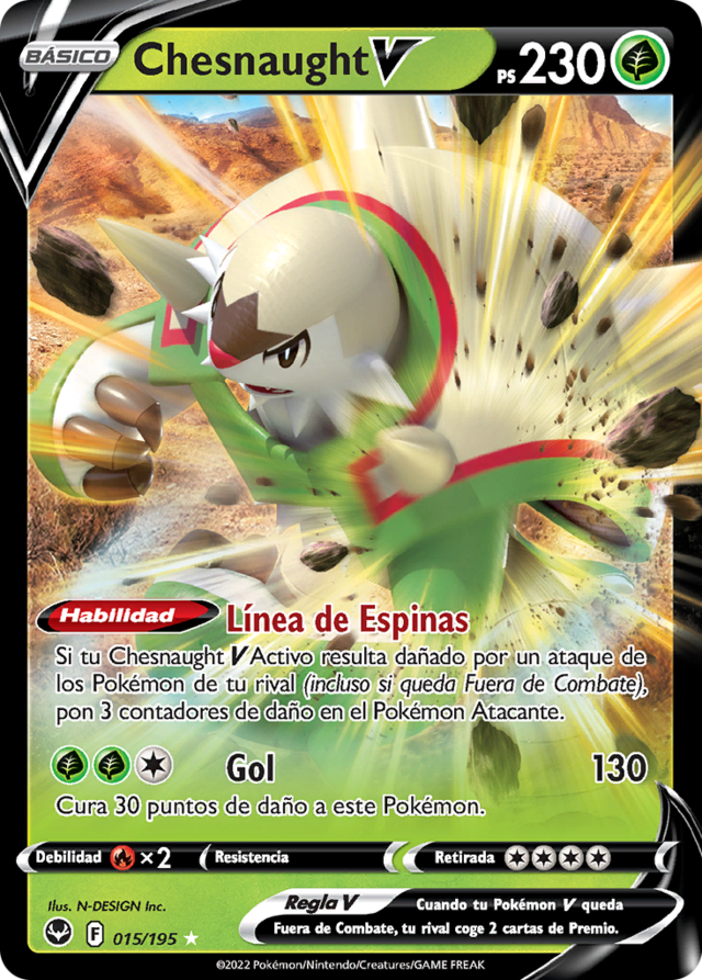 Chesnaught V (Tempestad Plateada TCG) - WikiDex, la enciclopedia Pokémon