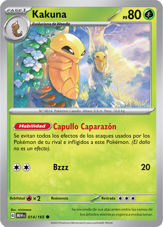 Kakuna (151 TCG) - WikiDex, la enciclopedia Pokémon