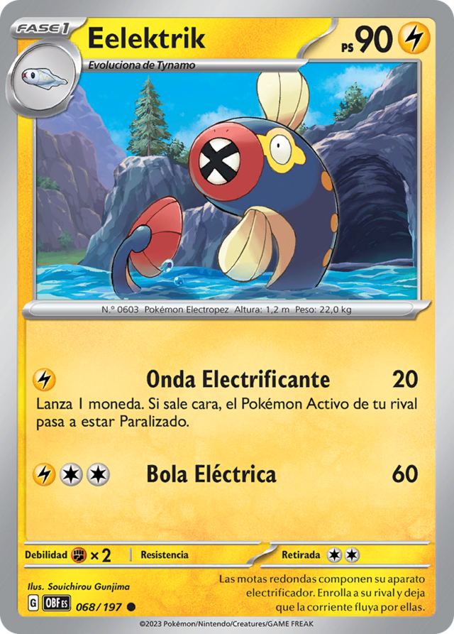 Eelektrik (Llamas Obsidianas TCG) - WikiDex, la enciclopedia Pokémon