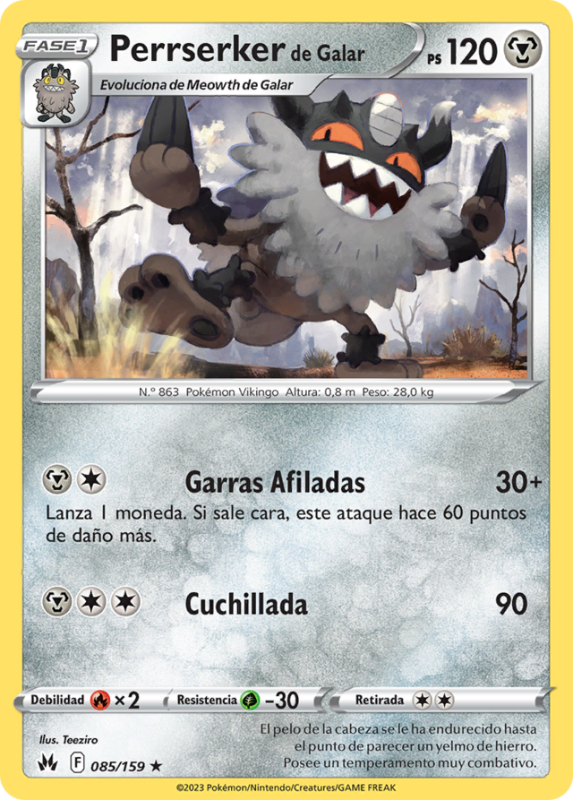 Perrserker de Galar (Cenit Supremo TCG) - WikiDex, la enciclopedia Pokémon