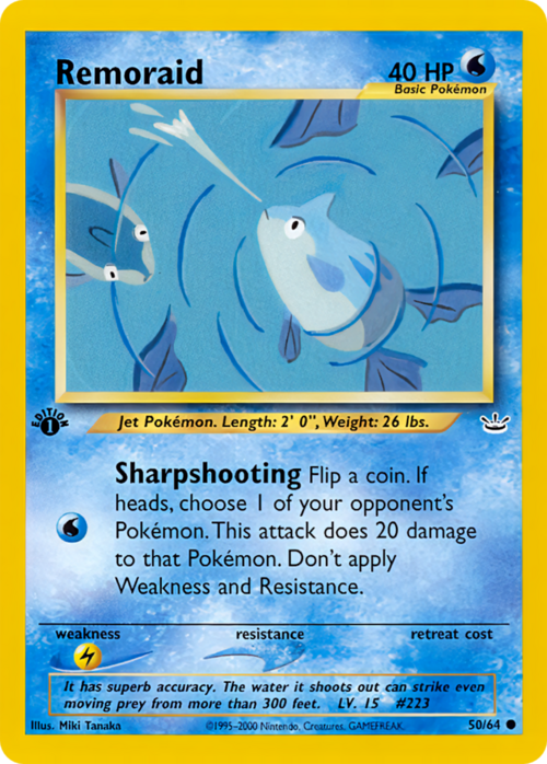 Remoraid (Neo Revelation TCG) - WikiDex, la enciclopedia Pokémon
