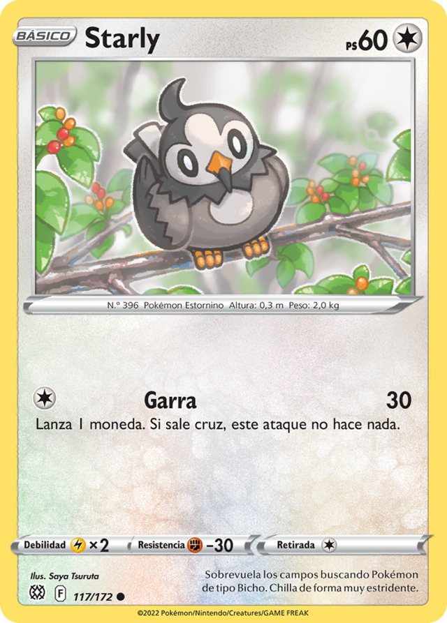 Starly (Astros Brillantes TCG) - WikiDex, la enciclopedia Pokémon