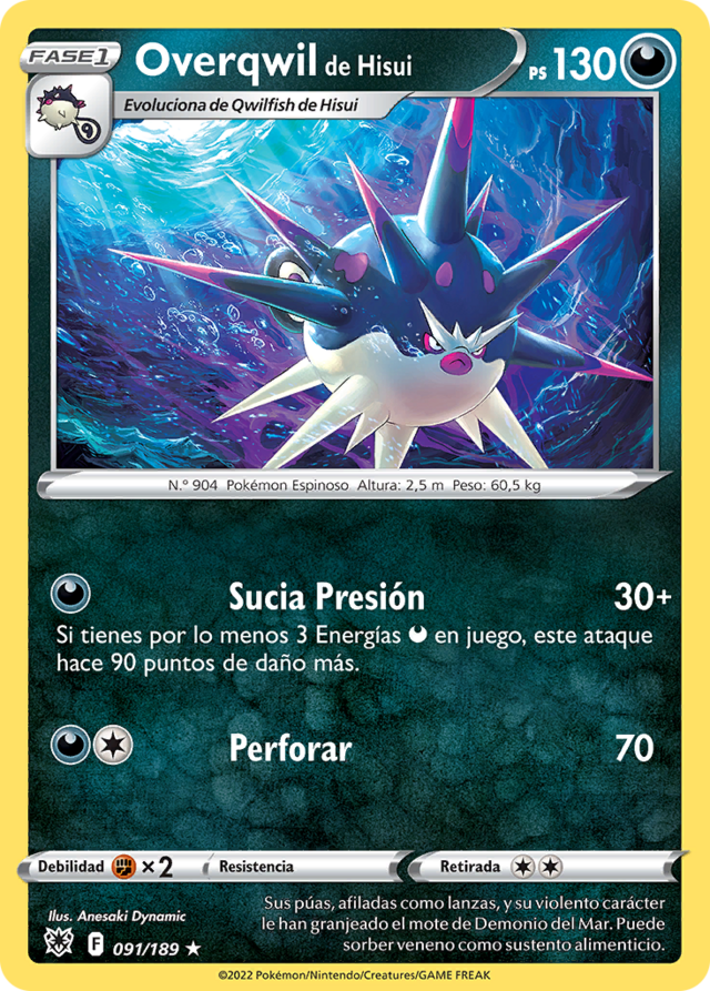 Overqwil de Hisui (Resplandor Astral 91 TCG) - WikiDex, la enciclopedia ...