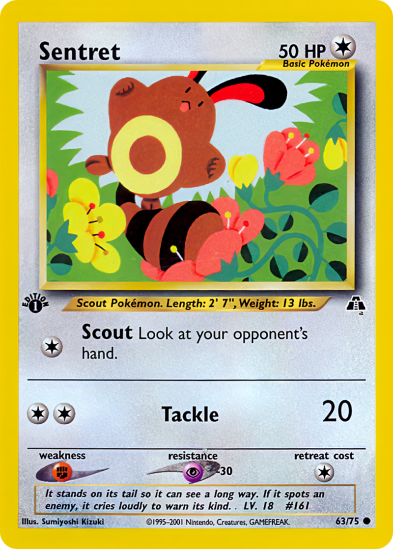 Sentret (Neo Discovery TCG) - WikiDex, la enciclopedia Pokémon