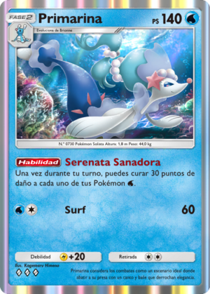 Primarina (Guardianes Celestiales TCG Pocket) - WikiDex, la enciclopedia Pokémon