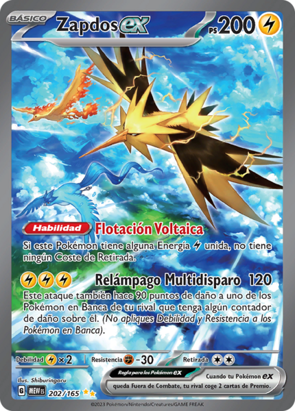 Zapdos ex (151 TCG) - WikiDex, la enciclopedia Pokémon