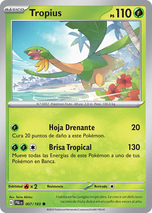 Tropius (Evoluciones en Paldea TCG) - WikiDex, la enciclopedia Pokémon