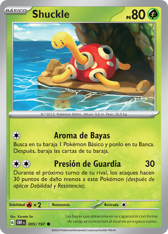 Shuckle (Llamas Obsidianas TCG) - WikiDex, la enciclopedia Pokémon