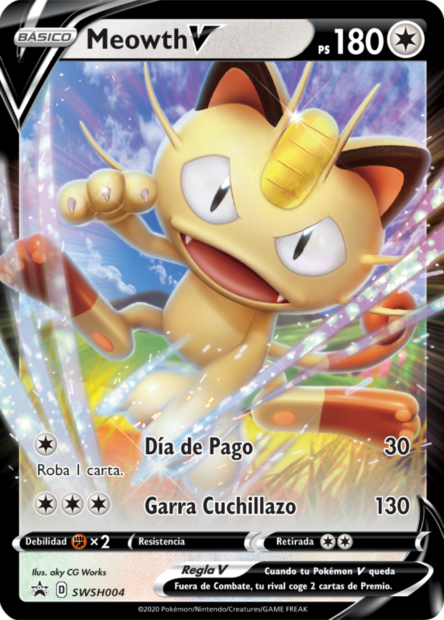 Meowth V (SWSH Promo 4 TCG) - WikiDex, la enciclopedia Pokémon