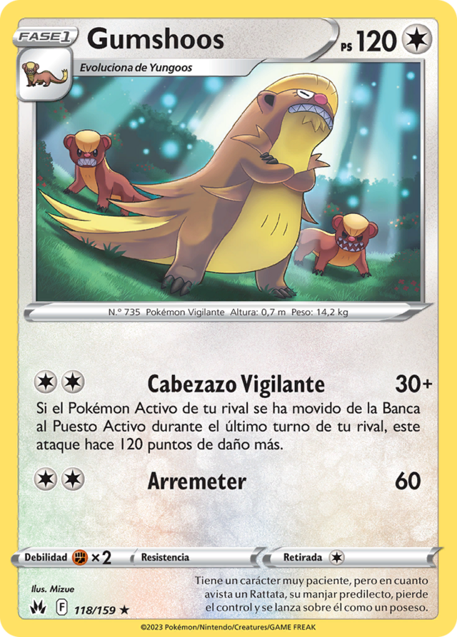 Gumshoos (Cenit Supremo TCG) - WikiDex, la enciclopedia Pokémon