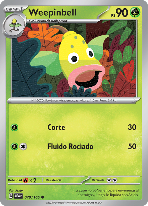 Weepinbell (151 TCG) - WikiDex, la enciclopedia Pokémon