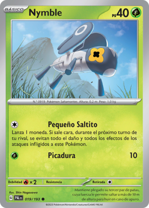 Nymble (Evoluciones en Paldea 19 TCG) - WikiDex, la enciclopedia Pokémon
