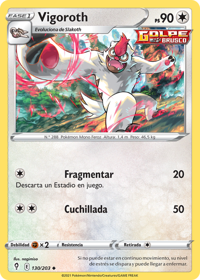 Vigoroth (Cielos Evolutivos TCG) - WikiDex, la enciclopedia Pokémon