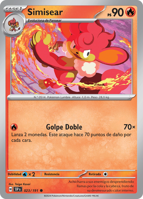 Simisear (Chispas Fulgurantes TCG) - WikiDex, la enciclopedia Pokémon