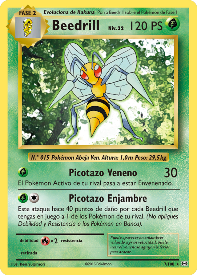 Archivo:Beedrill (Evoluciones TCG).png - WikiDex, la enciclopedia Pokémon